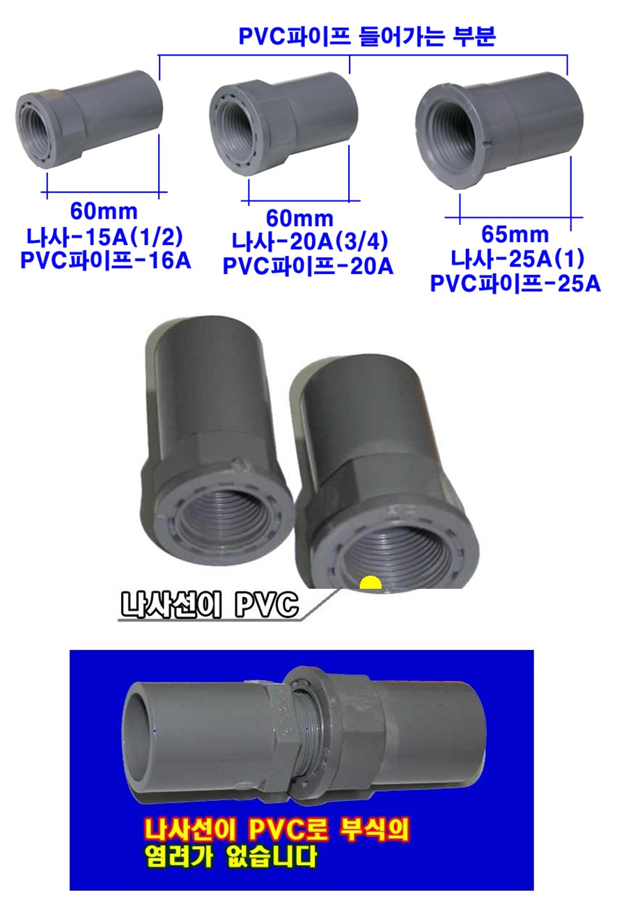 [MK] PVC수전소켓 15A