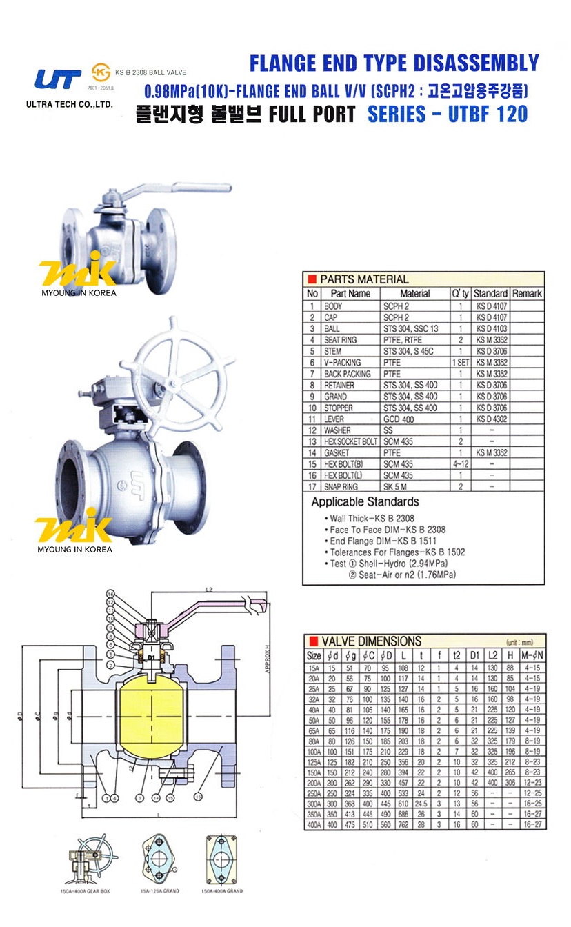 [MK] 주강가스용볼밸브(SCPH2) 20K 32A
