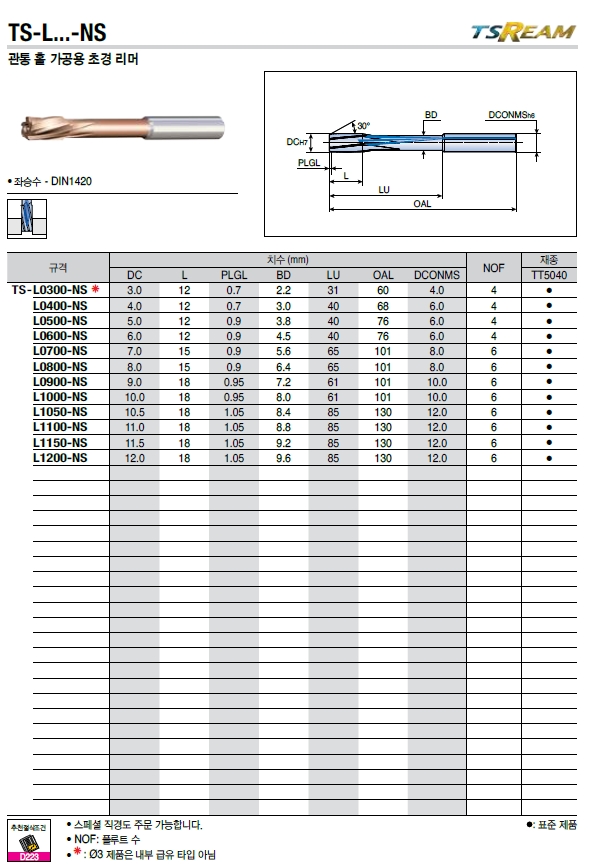 [대구텍] TS-리머 TS-L1050-NS-TT5040