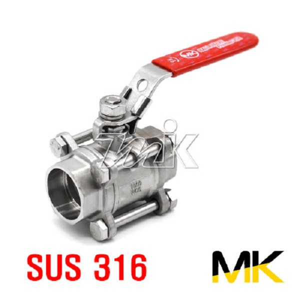 [MK] 스텐(SUS316) 프리미어 볼밸브 3PC 용접 40A