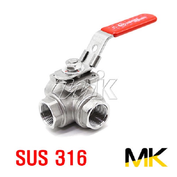 [MK] 스텐(SUS316) 프리미어 볼밸브 3WAY T형-25A